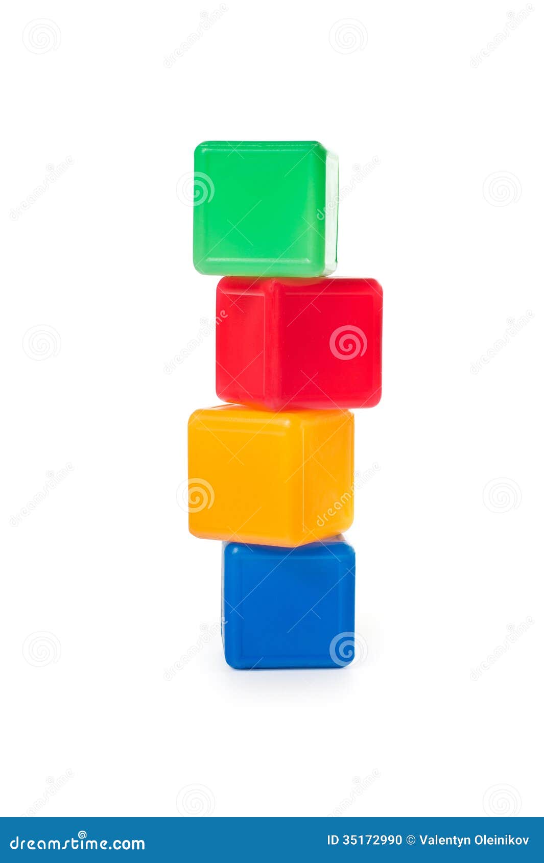 Plastic Children S Colored Cubes Stock Photo - Image of play, shape ...