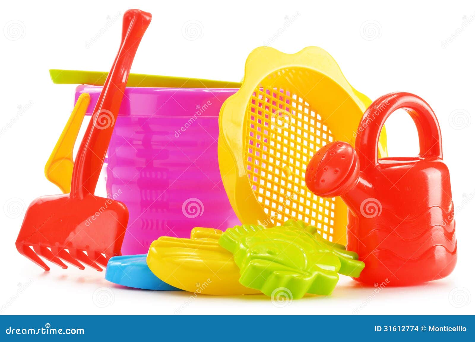 Plastic Children Toys for Playing in Sandpit or on a Beach Stock Photo ...