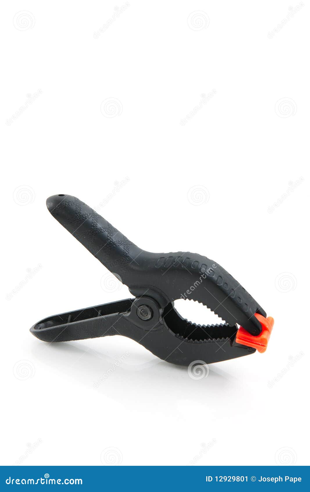 Plastic Clamp Isolated on White. Stock Image - Image of white, product ...