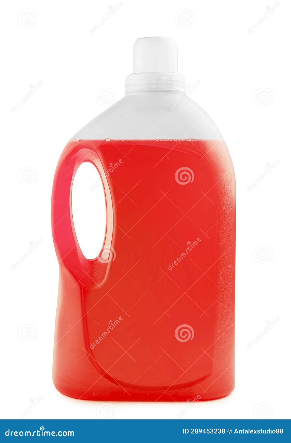 Plastic Clean Bottle Full with Red Detergent Stock Photo - Image of ...