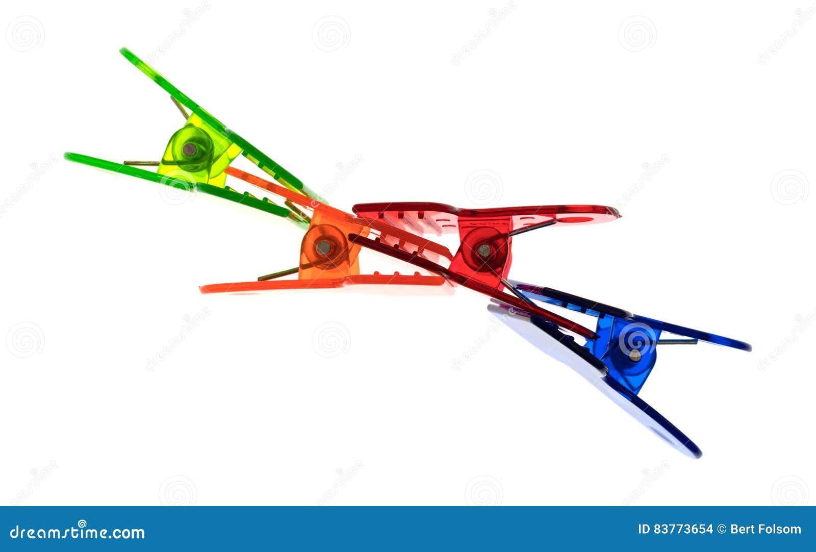 Plastic Clips Clipped Together Stock Photo - Image of steel, white ...