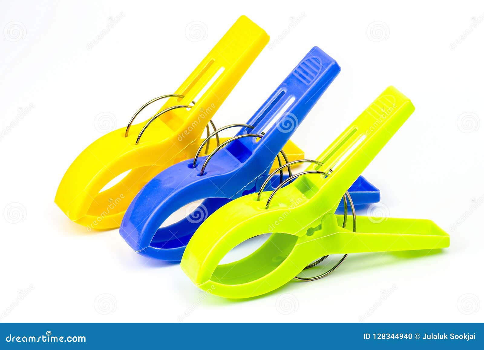 Plastic Clips isolated. stock photo. Image of shape - 128344940