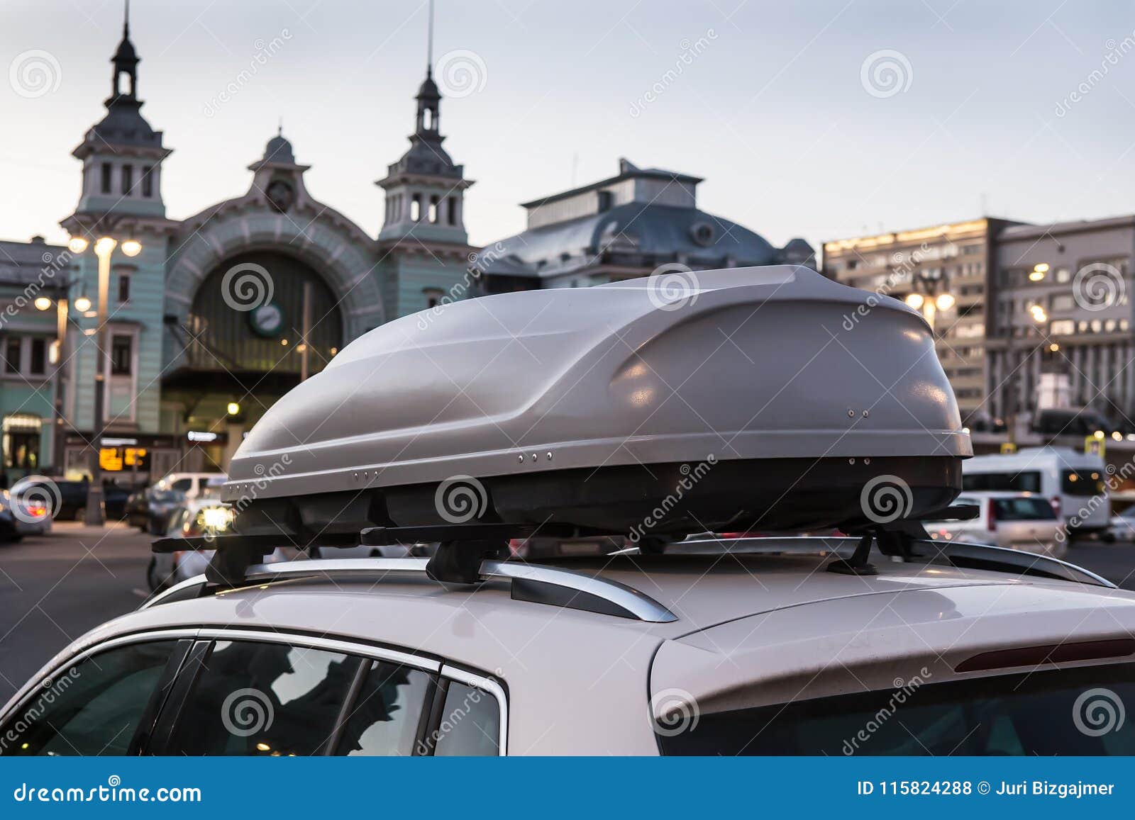 Trunk on the Roof of the Car Stock Photo - Image of external, carbon ...