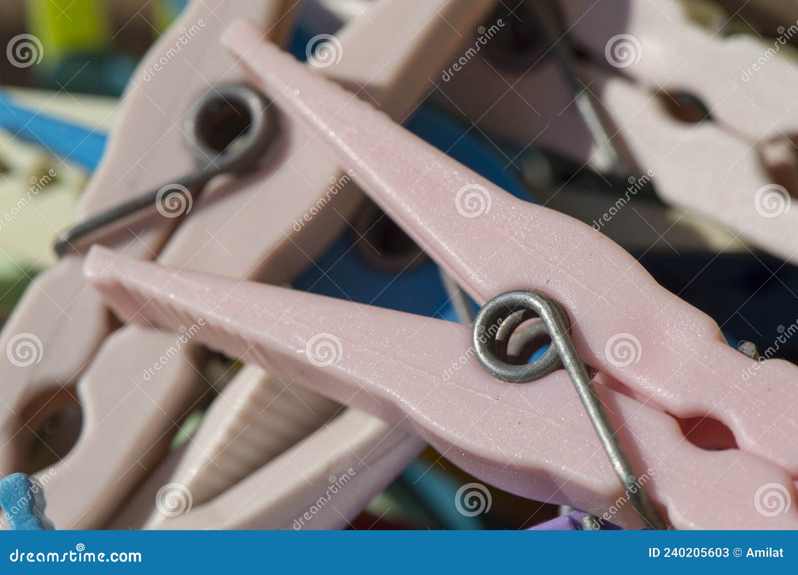 Plastic clothespin stock image. Image of clip, close - 240205603