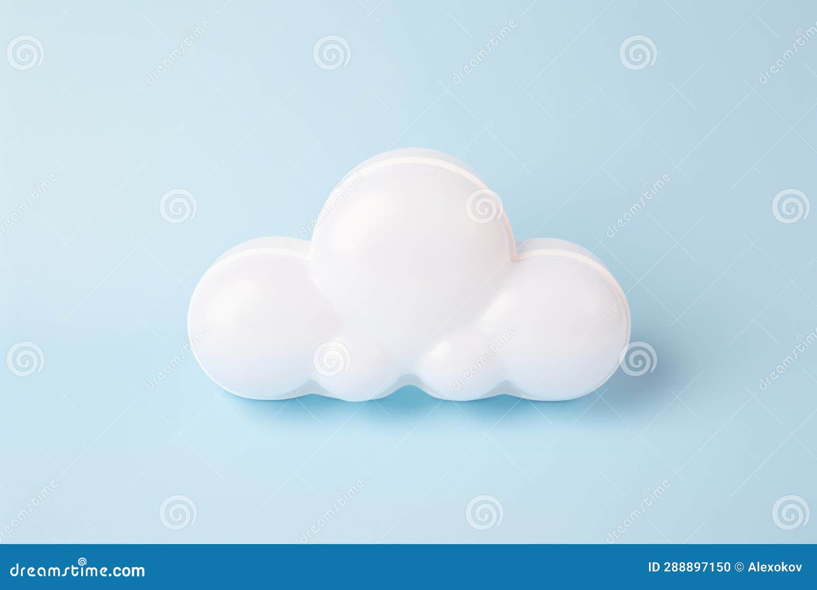 Plastic Cloud Shape Cut Out Object on Light Background AI Generated ...