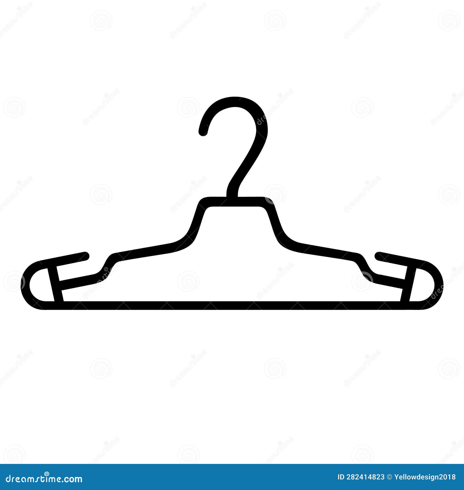 Plastic Coat Hanger in Simple Style. Coat Hanger Icon Stock Vector ...