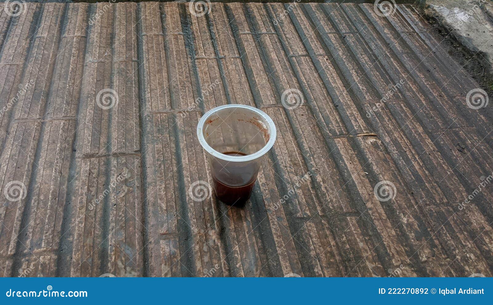 Plastic Coffee Cups on the Dirty Floor. Stock Photo - Image of coffee ...