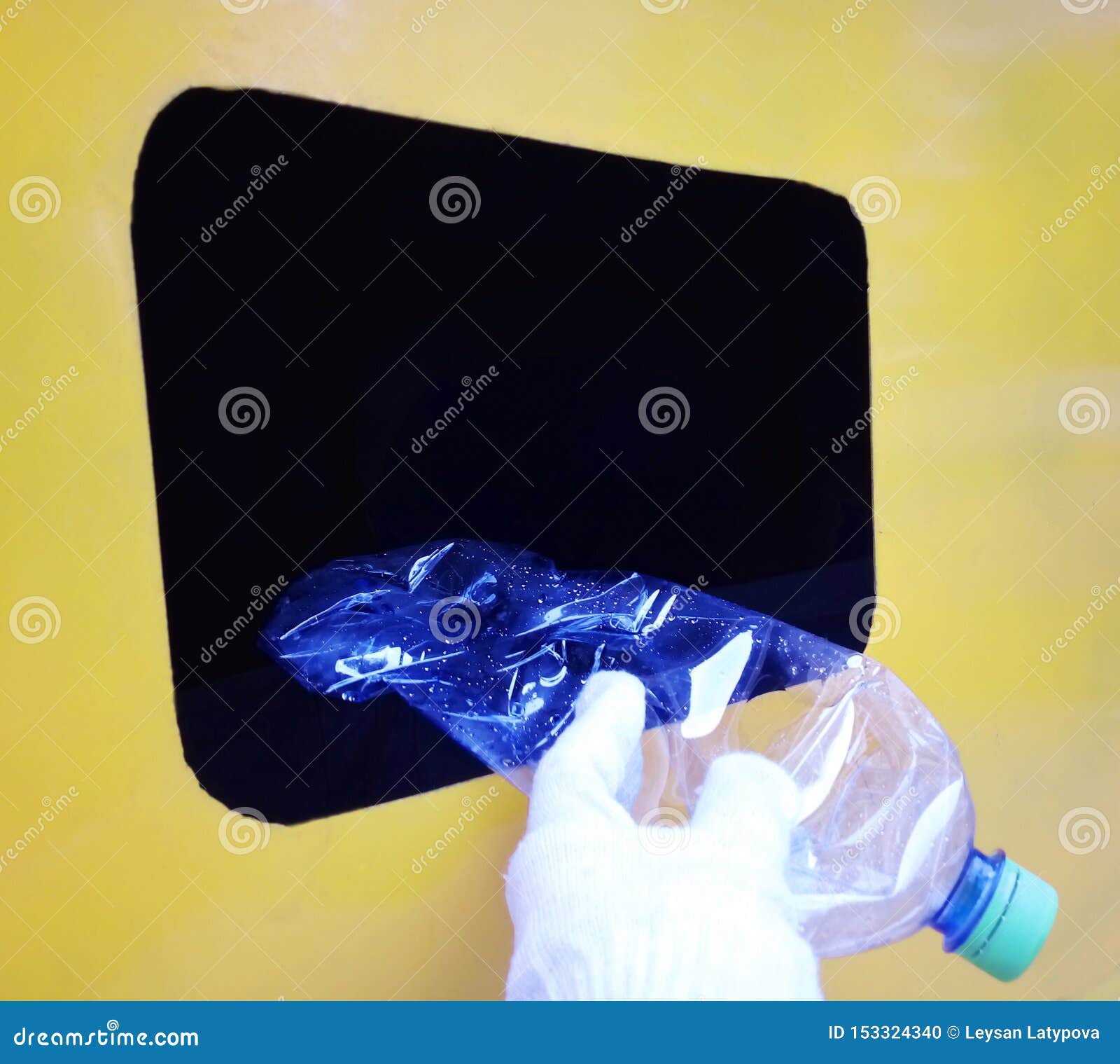 Plastic Collecting at Recycling Point. Separate Waste Collection Stock ...