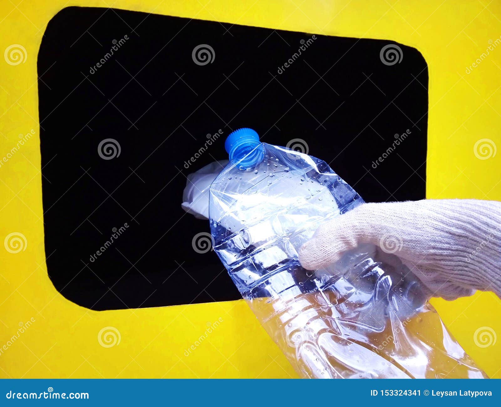 Plastic Collecting at Recycling Point. Separate Waste Collection Stock ...