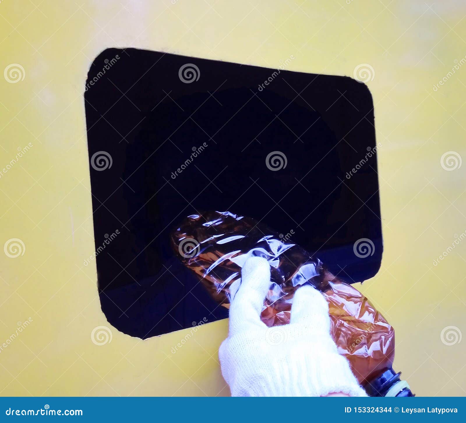 Plastic Collecting at Recycling Point. Separate Waste Collection Stock ...