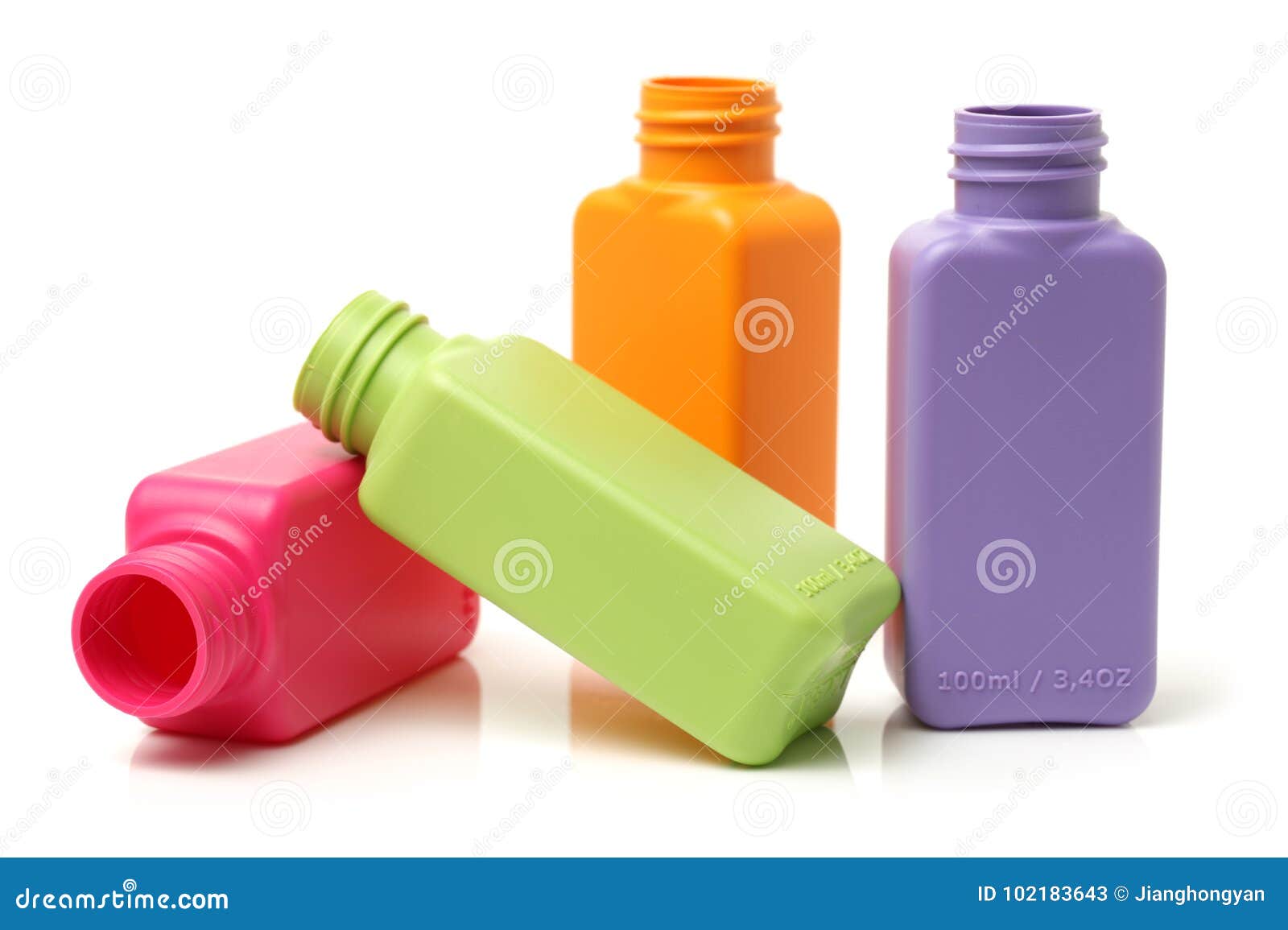 Color Bottles On A White Background Royalty-Free Stock Photo ...