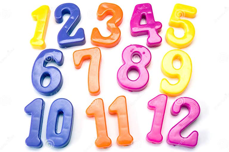 Plastic color numbers . stock image. Image of plastic - 19922789