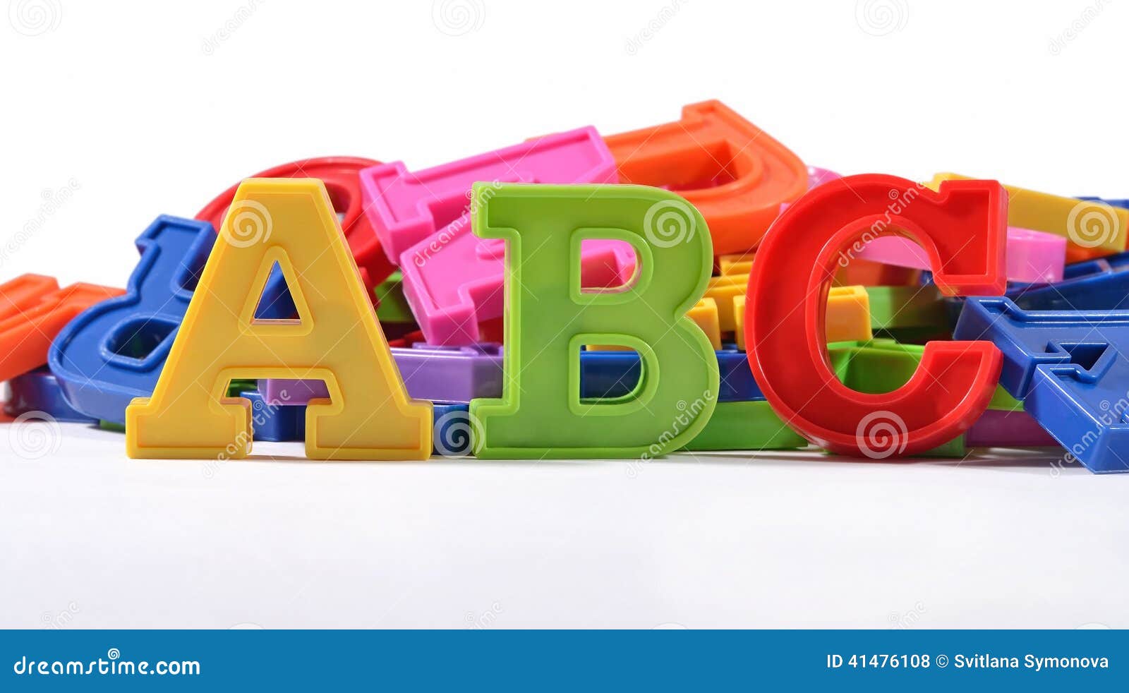 Plastic Colored Alphabet Letters ABC Stock Photo - Image of idea, green ...