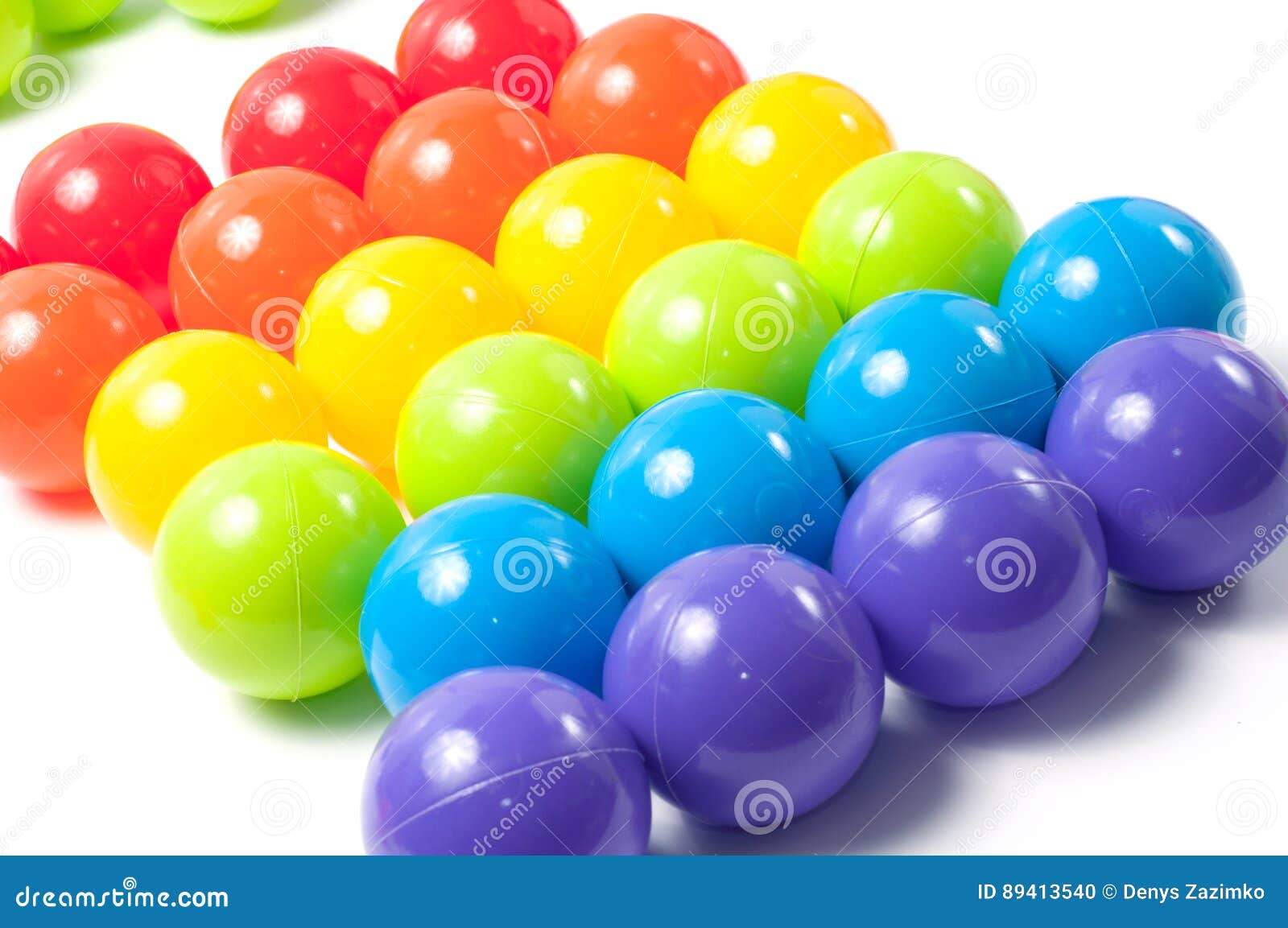 Plastic colored balls stock photo. Image of green, little - 89413540