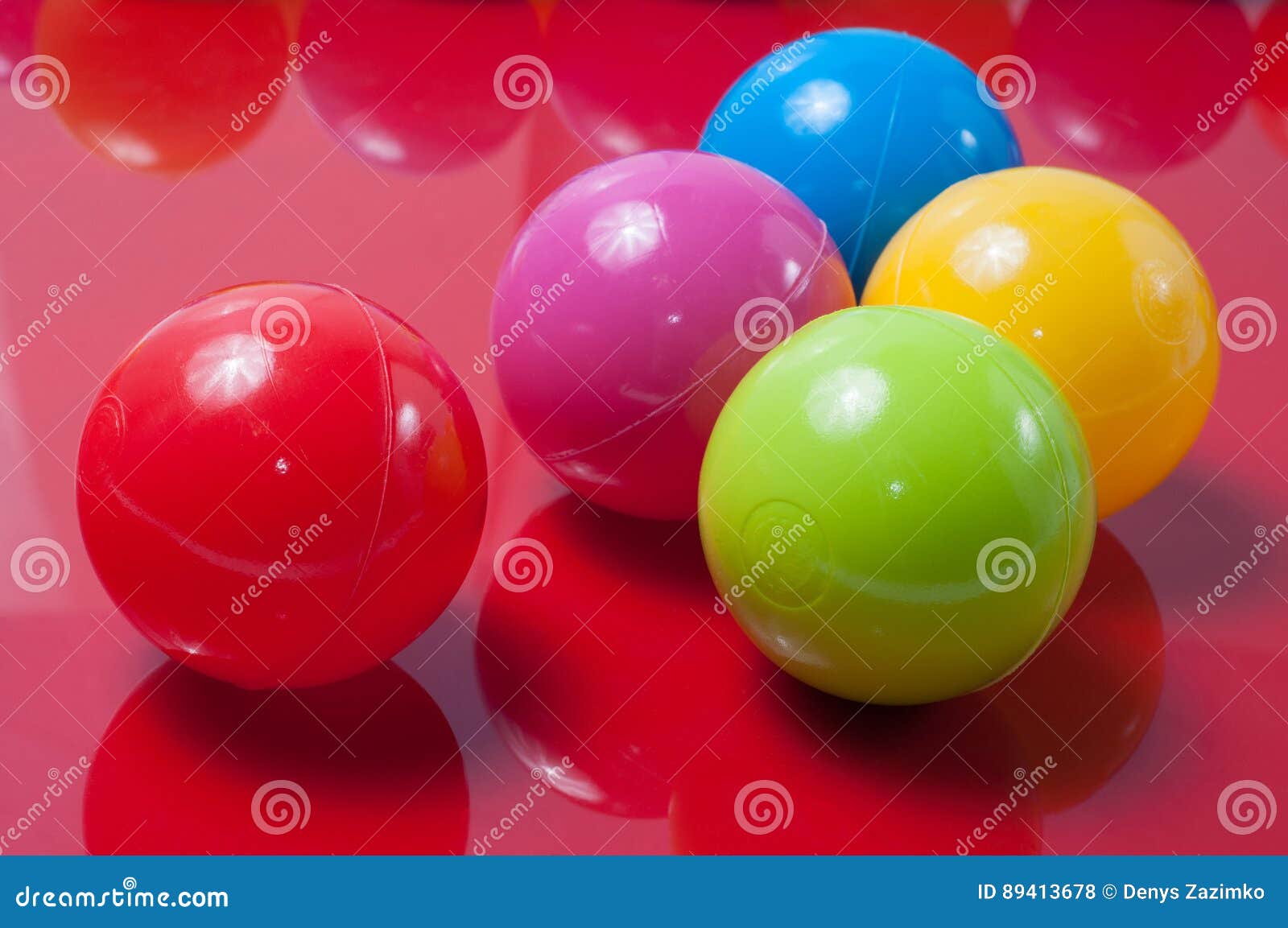 Plastic colored balls stock photo. Image of pool, playing - 89413678