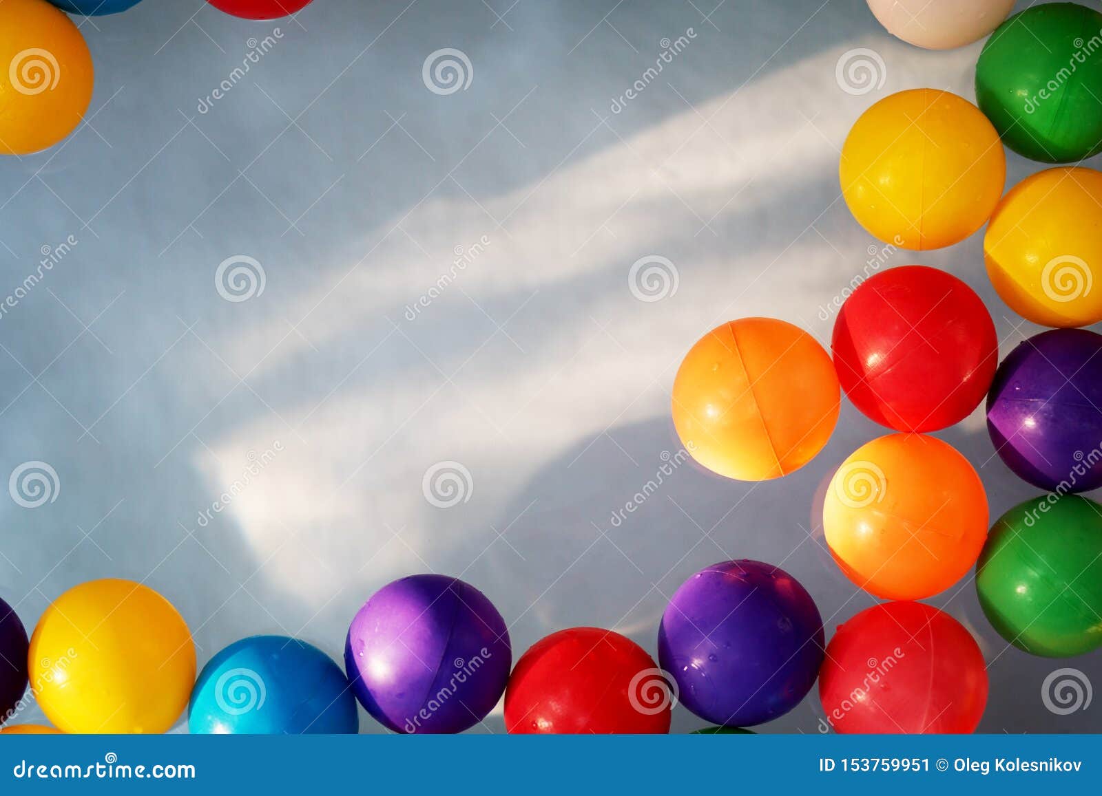 Plastic Colored Balls in the Children`s Pool Stock Image - Image of ...