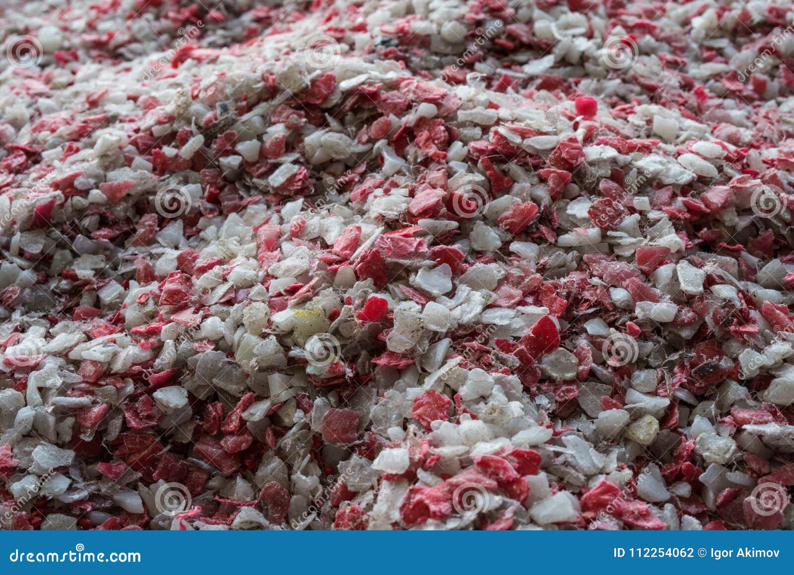 Plastic Colored Granulated Crumb at the Plant for Processing and Stock ...