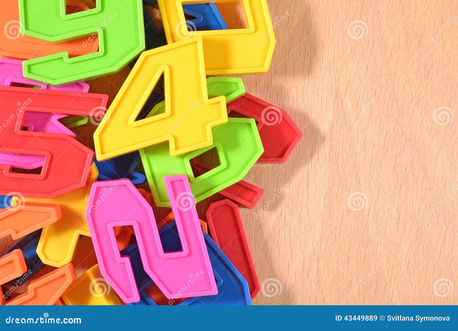 Plastic colored numbers stock image. Image of isolated - 43449889