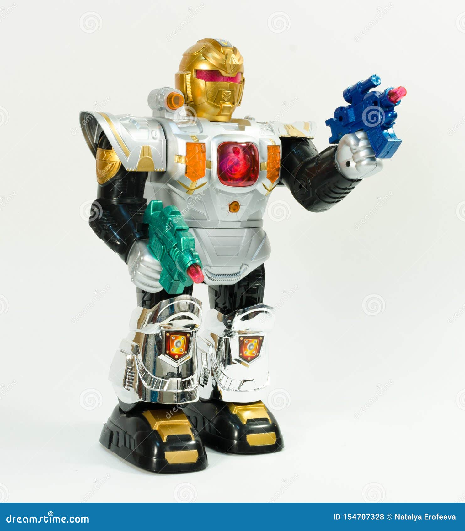 Plastic Colored Robot Transformer - Toy for Boys Isolated on White ...