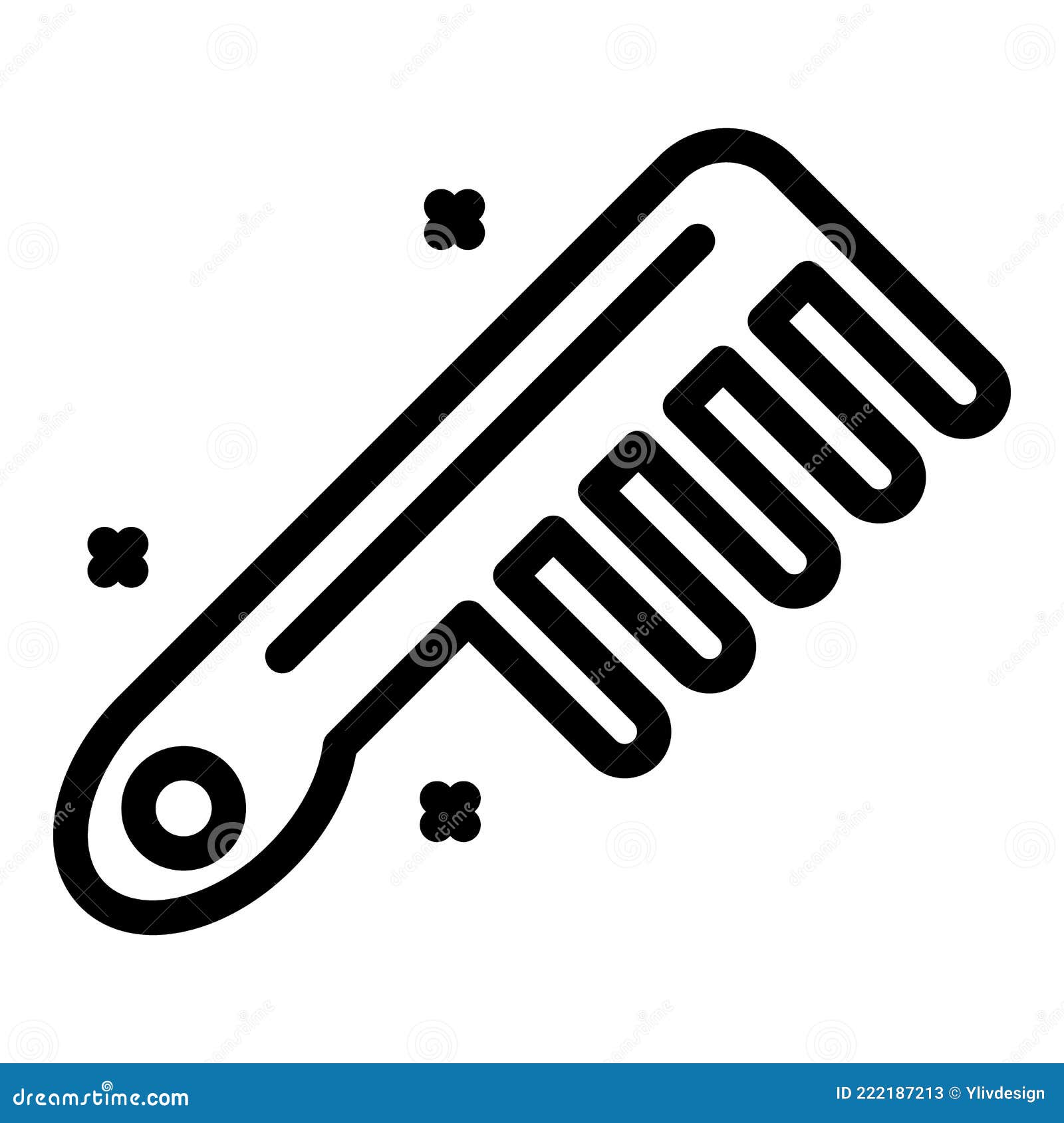 Plastic Comb Icon, Outline Style Stock Vector - Illustration of icon ...