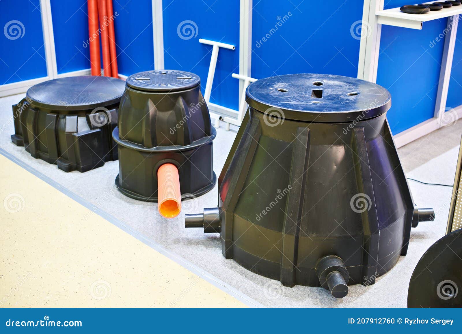 Plastic Communication Cable Wells Stock Photo - Image of cover ...
