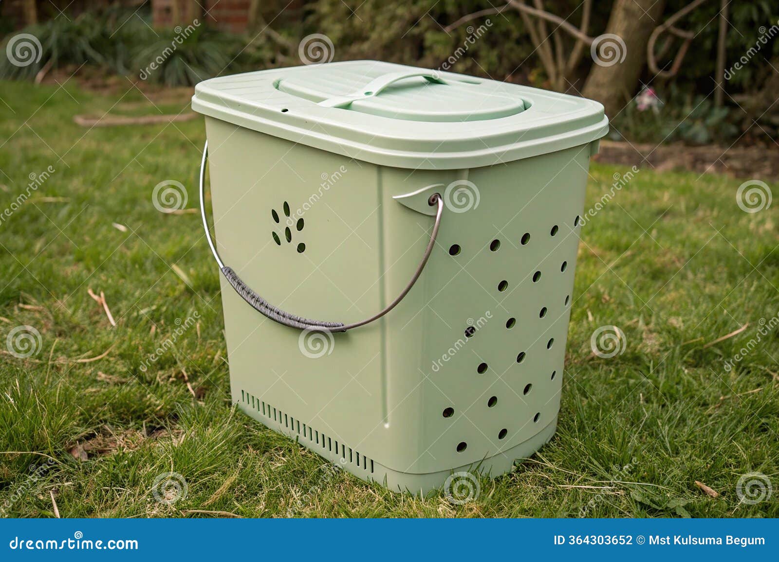 Plastic Compost Bin With Ventilation Holes Stock Photography ...
