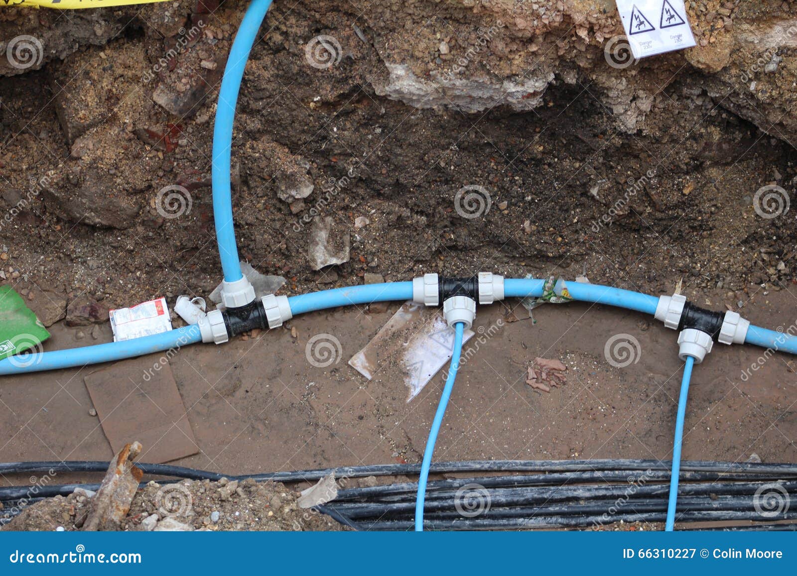Plastic Conduit stock image. Image of construction, site - 66310227