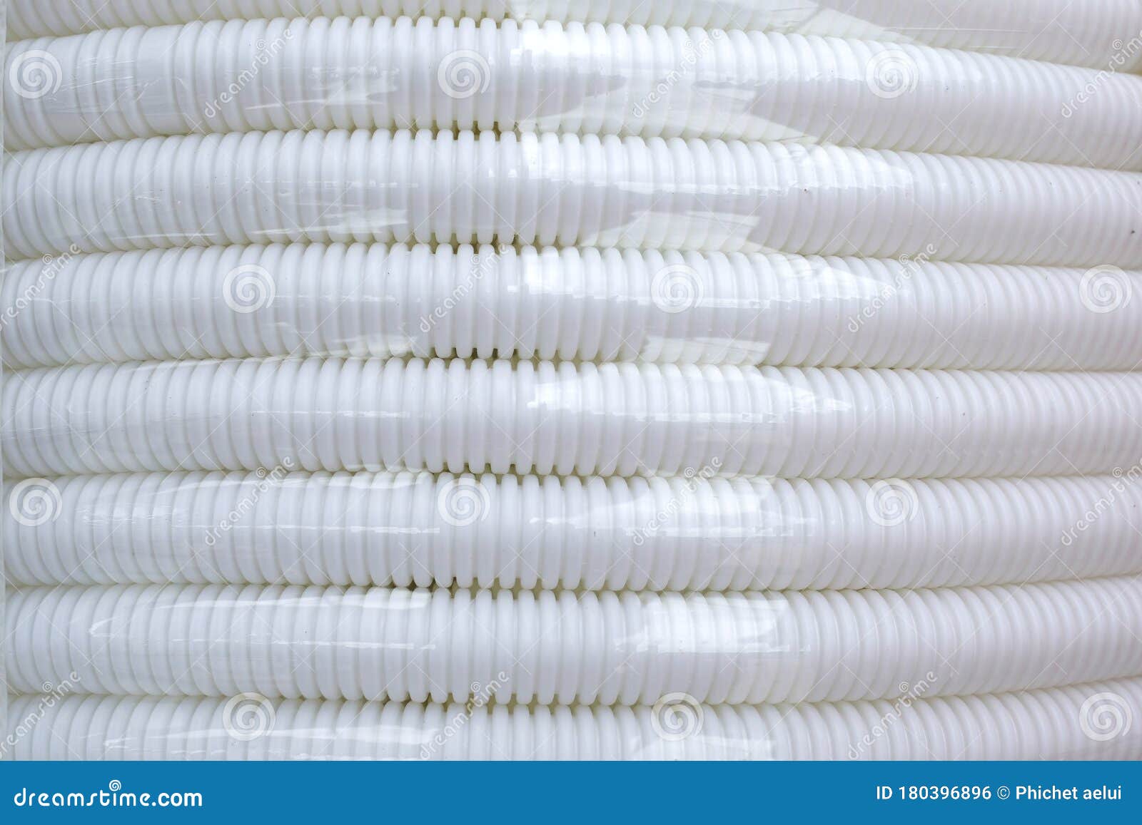 Plastic Conduit Equipment for Electrical Wiring. Stock Photo - Image of ...