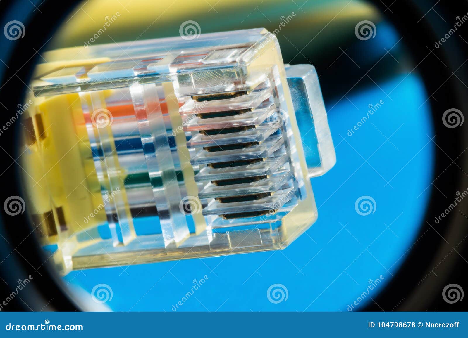 Plastic Connector for Connection To a Computer Network, Macro ...