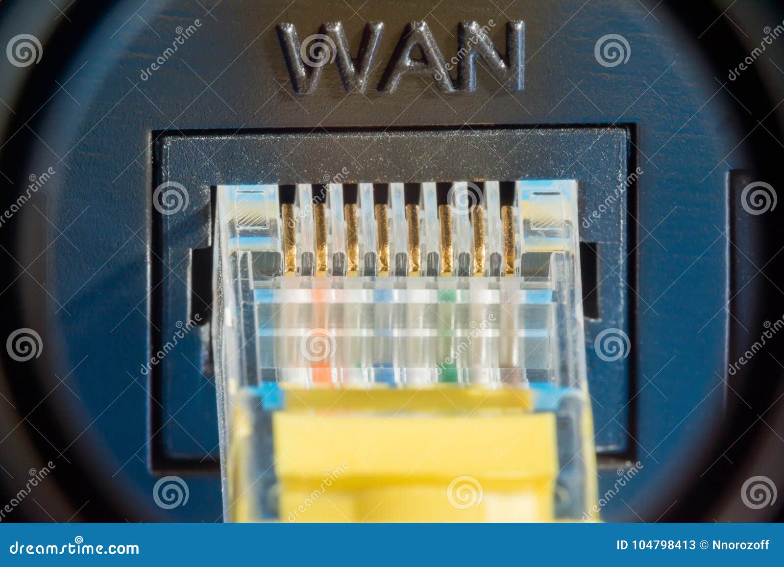 Plastic Connector for Connection To a Computer Network, Macro ...