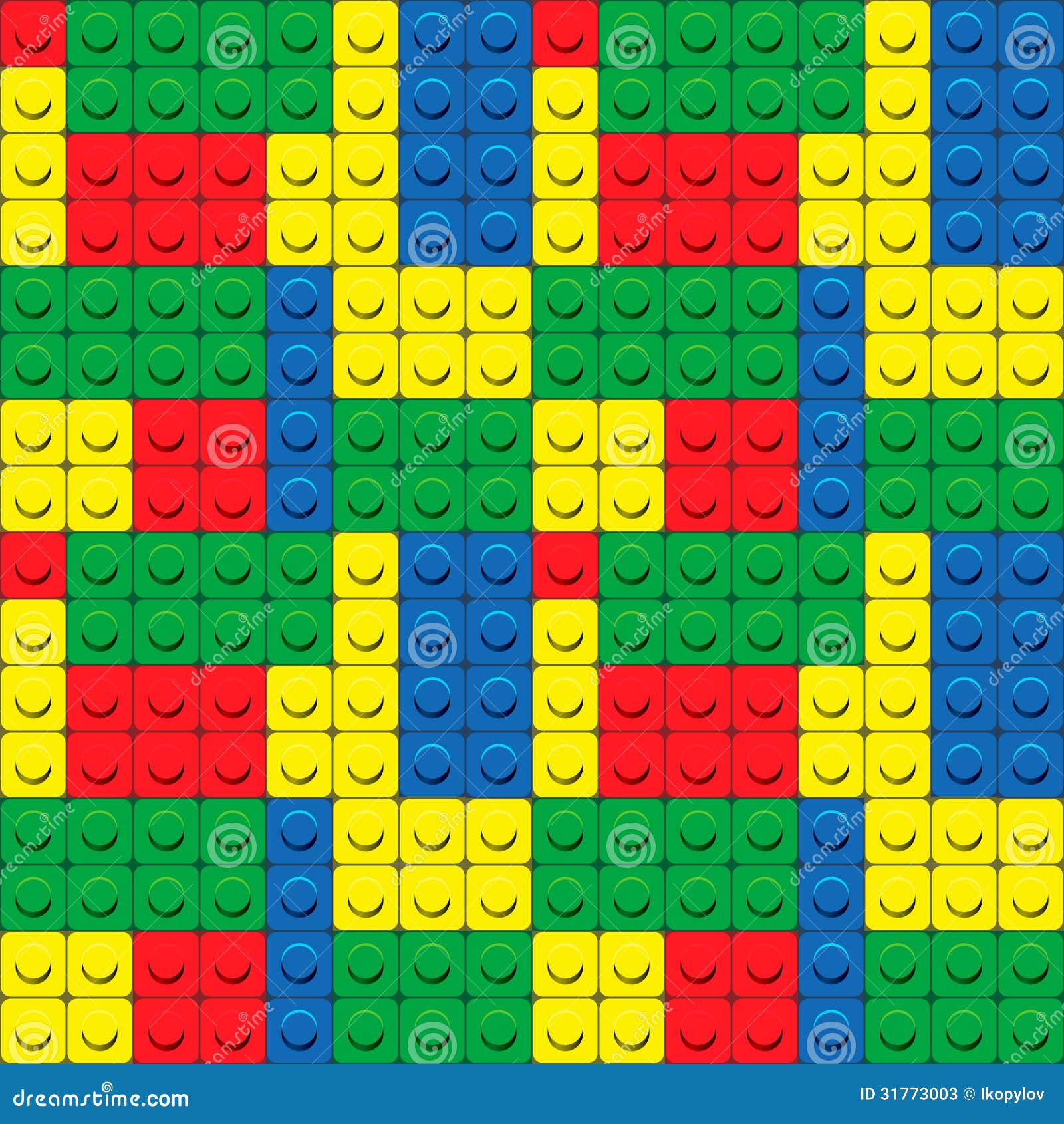 Plastic Construction Blocks Seamless Pattern Stock Vector ...