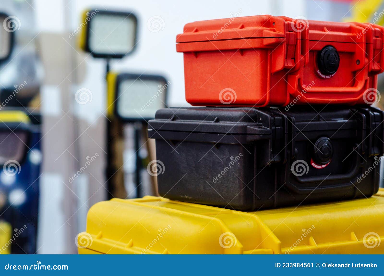 Plastic Construction Box with Tools Stock Image - Image of safety ...