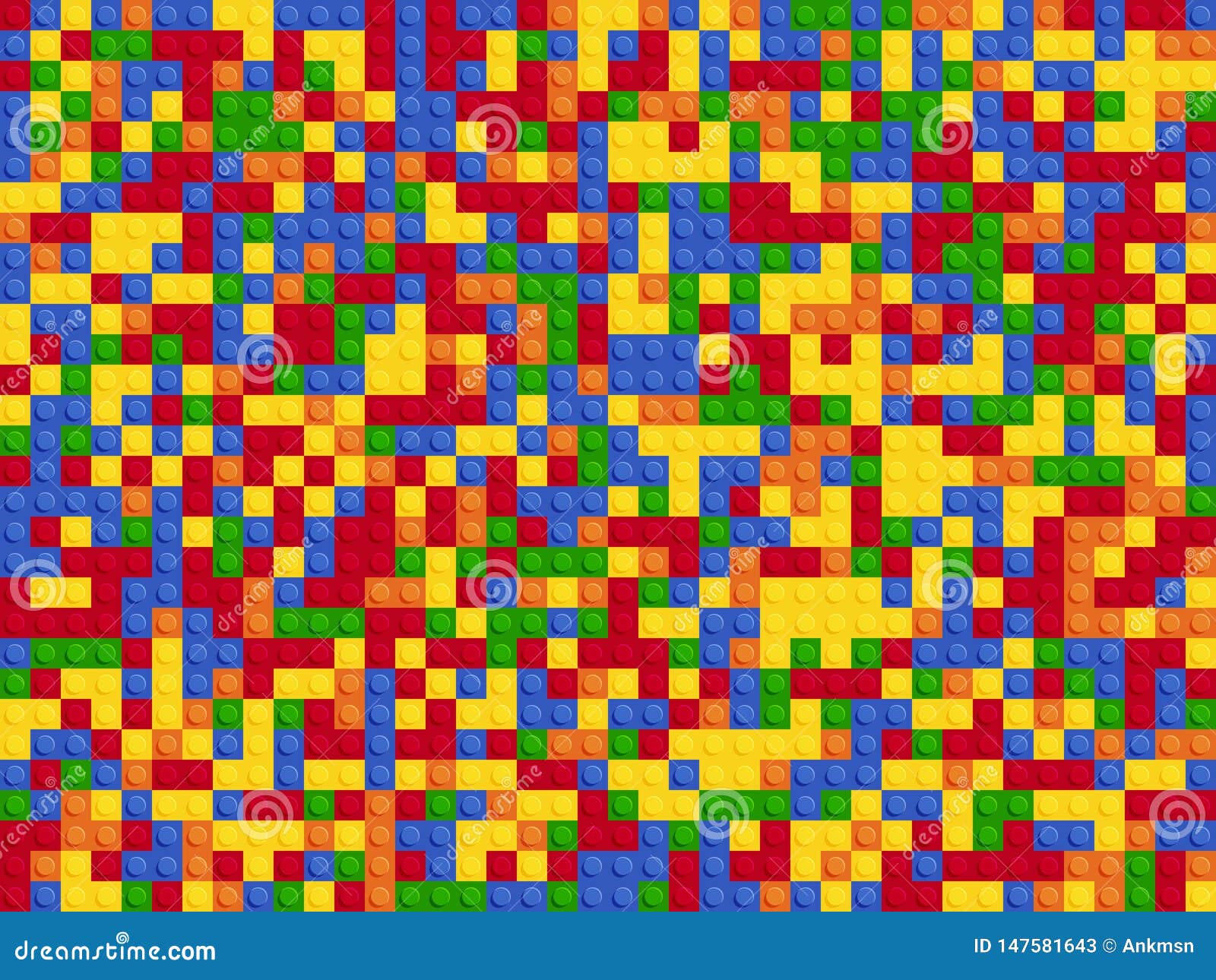 Plastic Constructor Seamless Pattern. Color Abstract Background Blocks ...