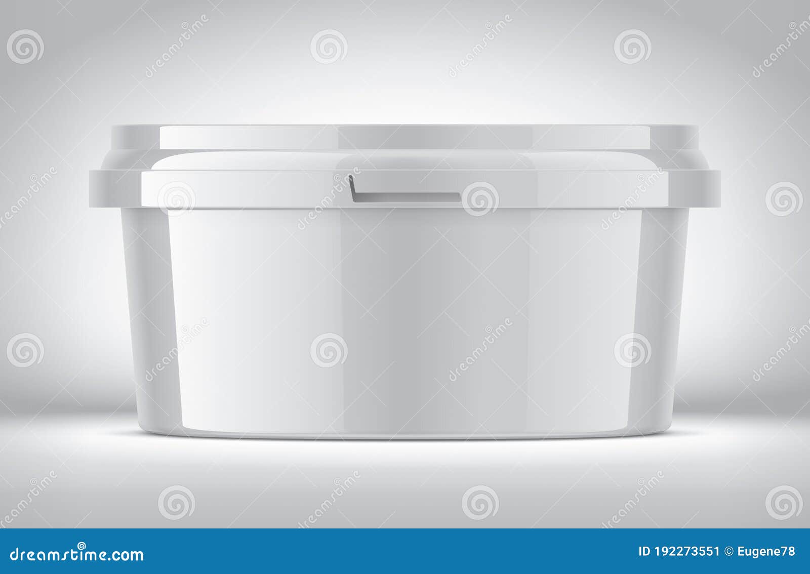 Plastic Container on Background. Stock Vector - Illustration of colored ...