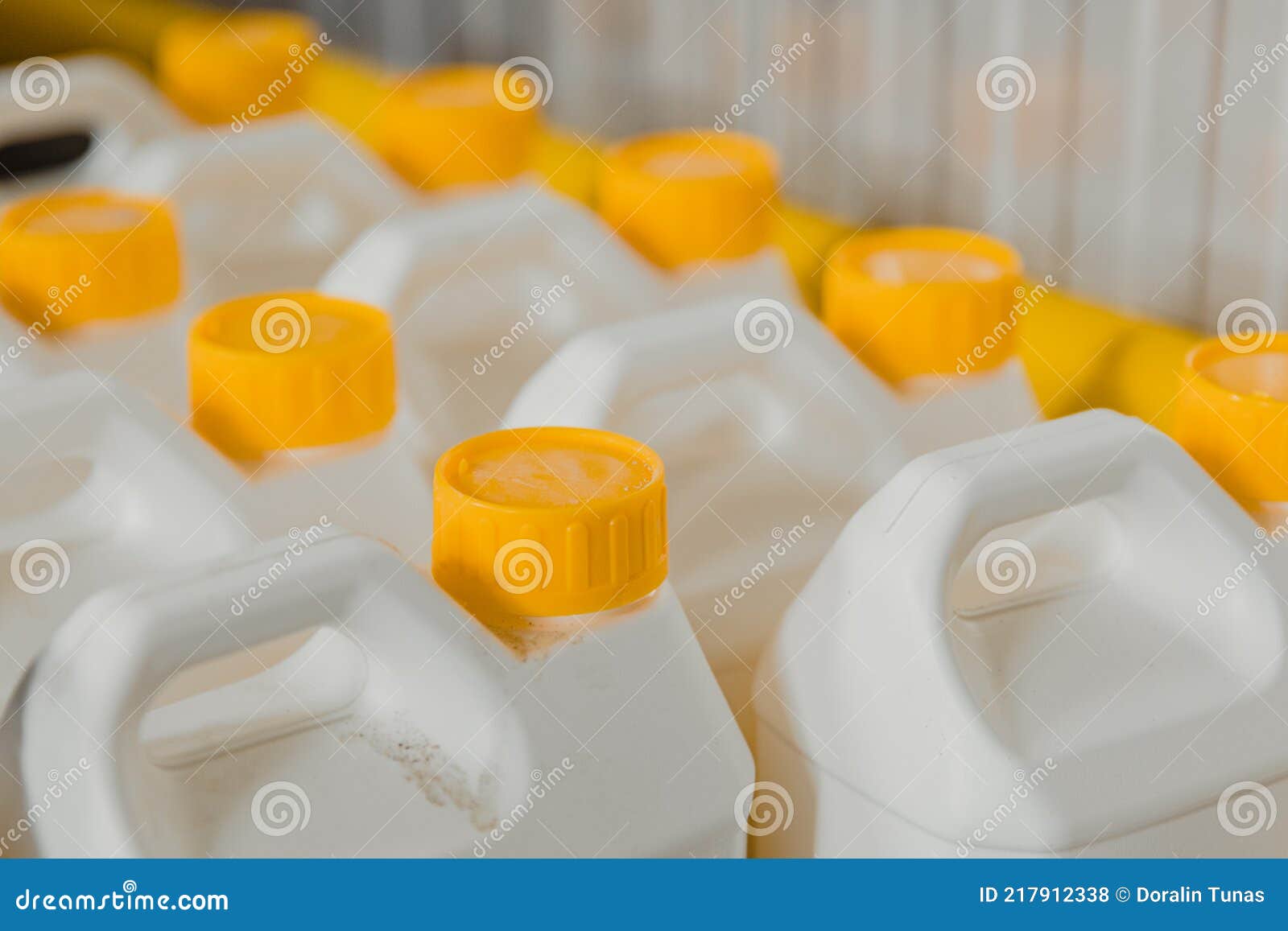 Plastic Container Cans for Liquid Chemical Solutions Stock Photo ...