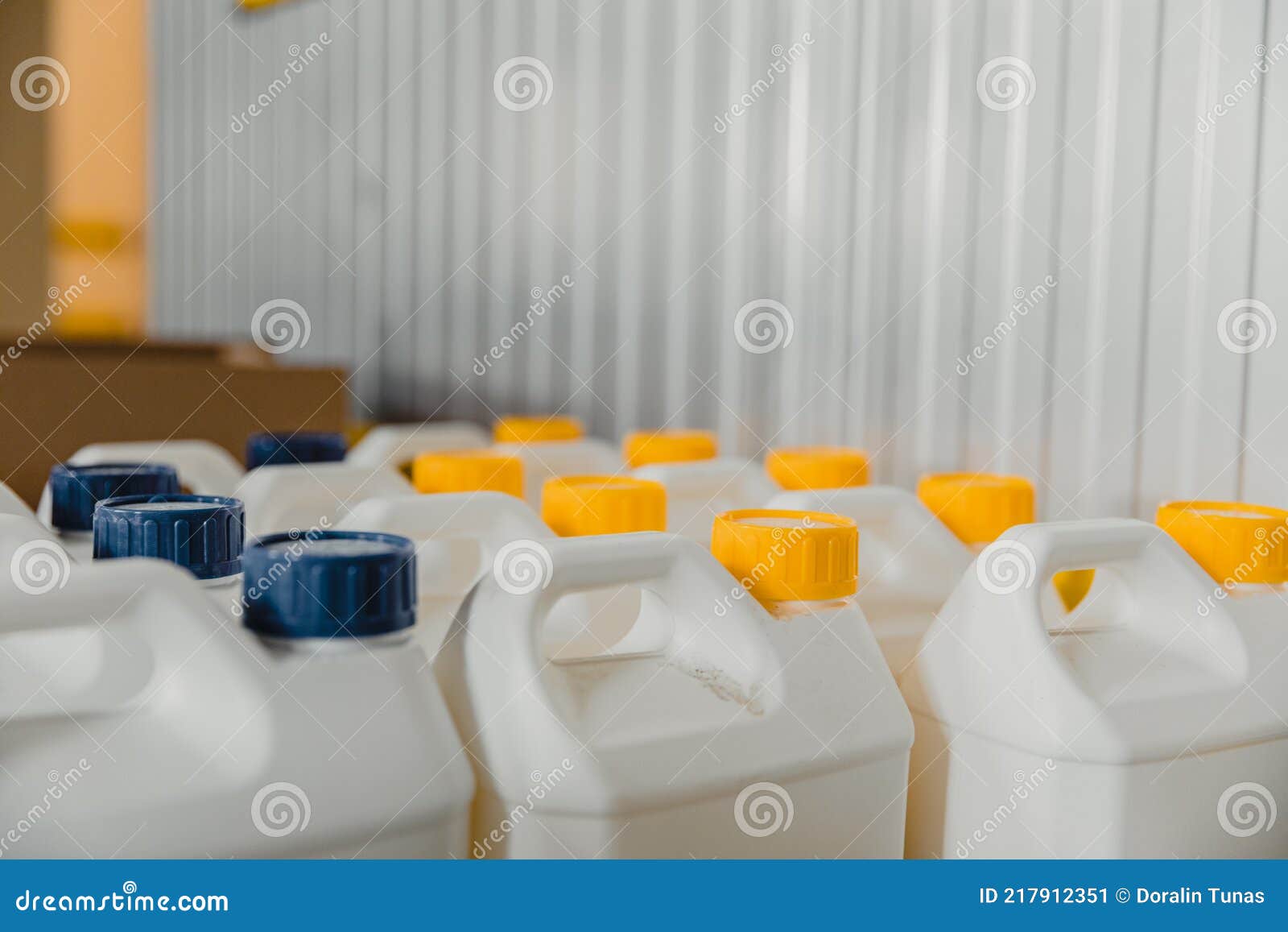 Plastic Container Cans for Liquid Chemical Solutions Stock Image ...