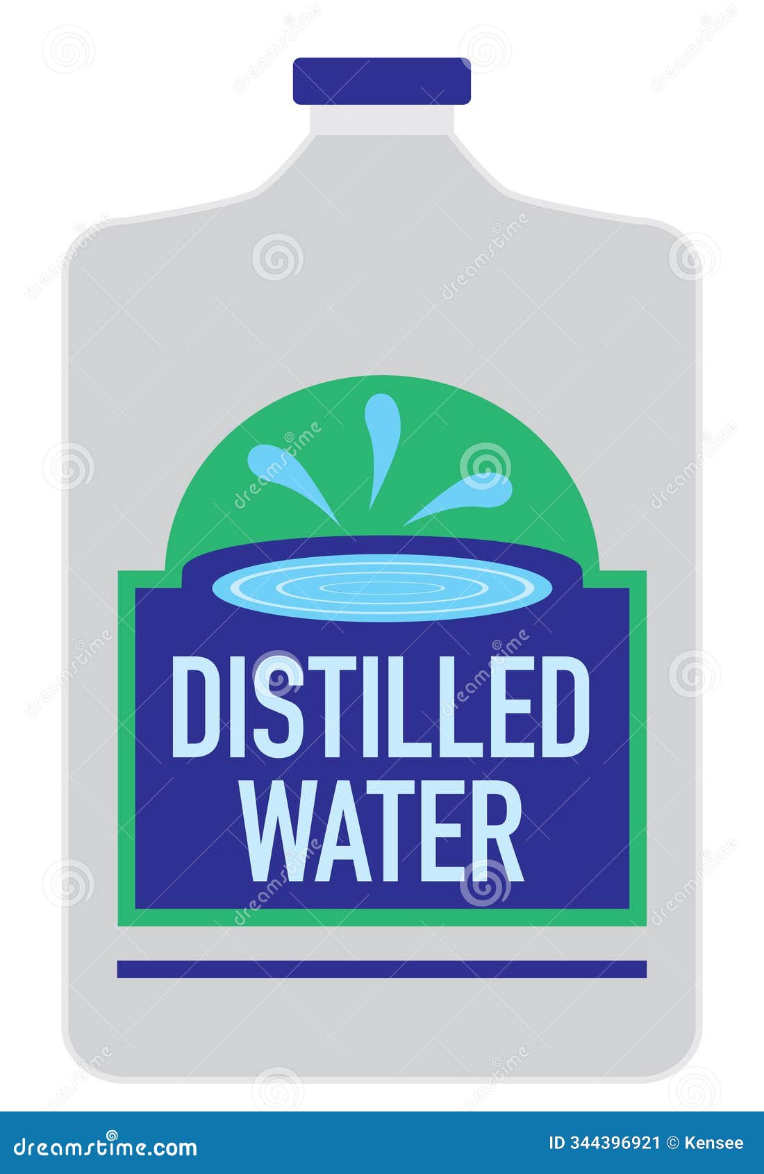 Distilled Water Bottle For Cooler. Big Cartoon Container Icon ...