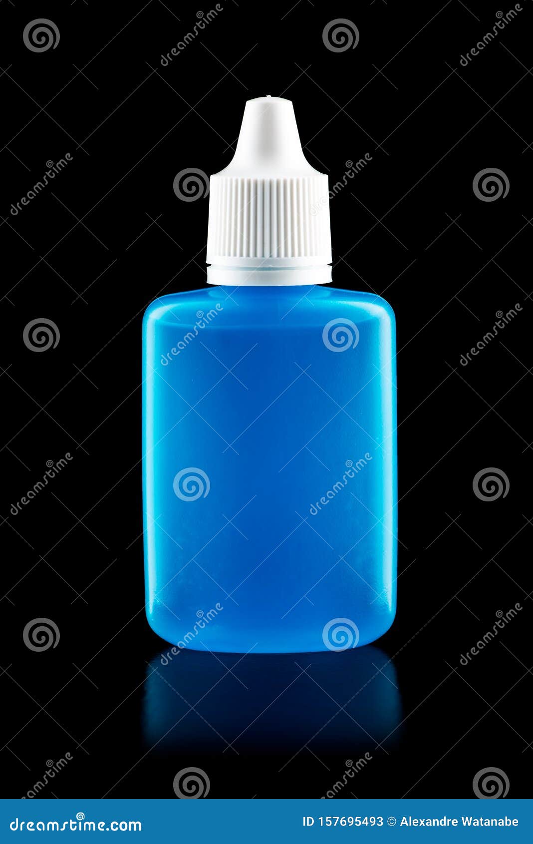 Plastic Container for Eye Drop Isolated on Black Background Stock Image ...