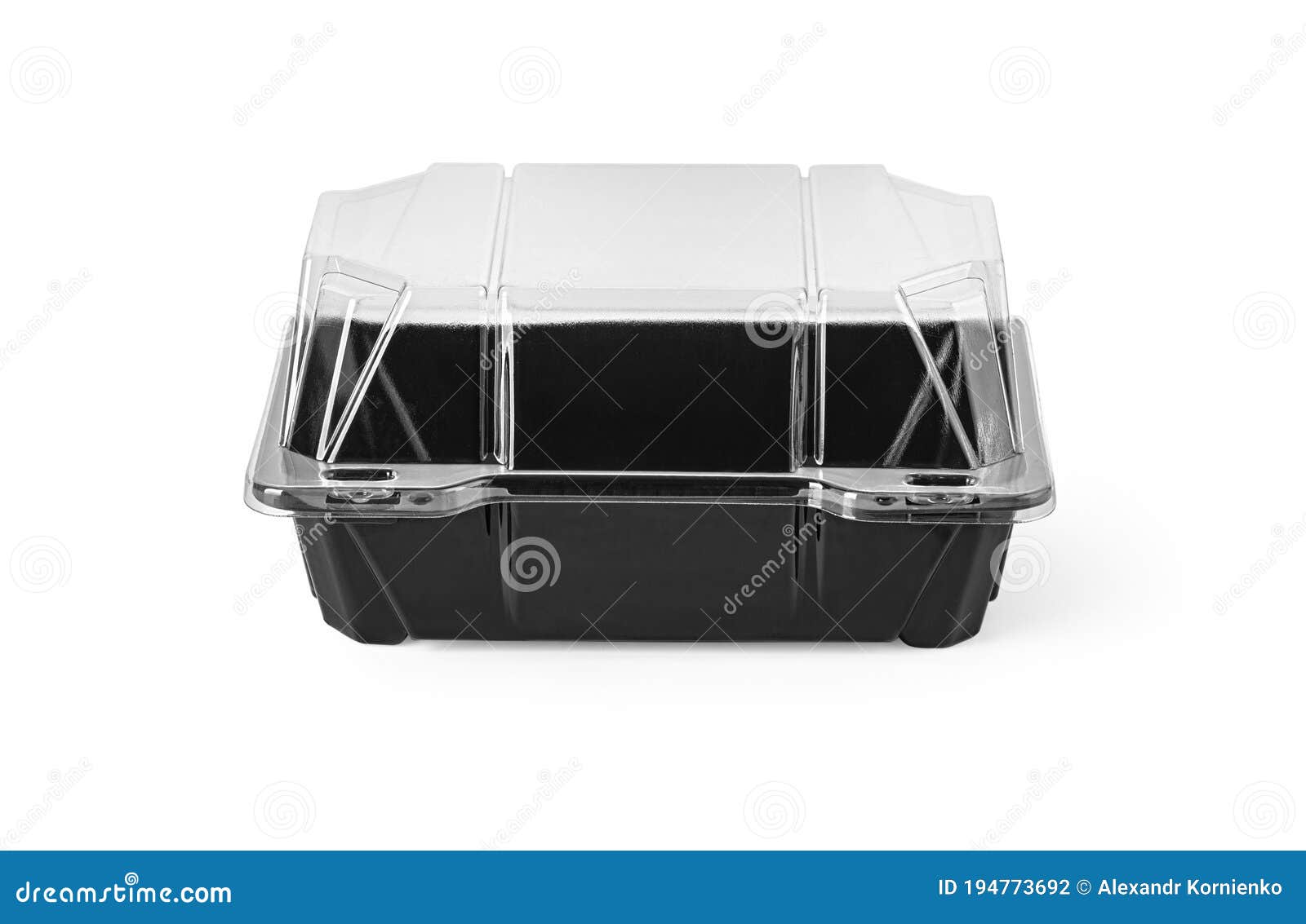 Plastic Container Isolated on White Stock Photo - Image of fast, square ...