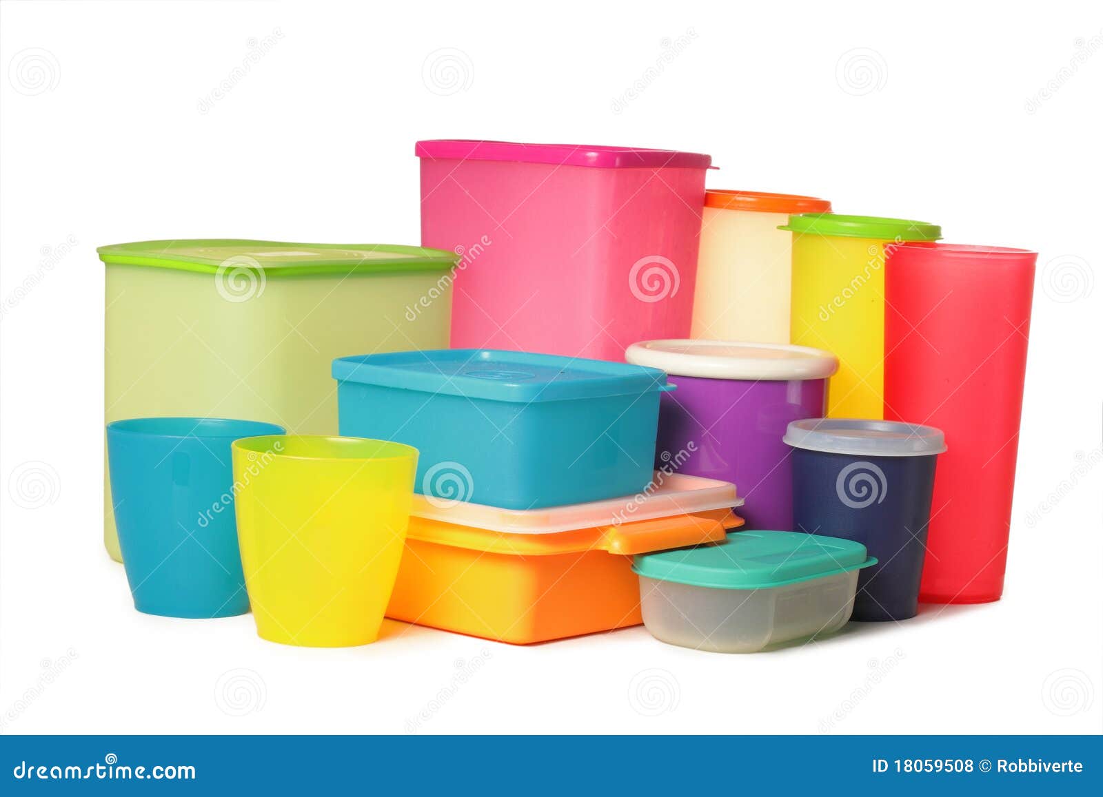 Plastic Container Over White Background Stock Photo - Image of empty ...