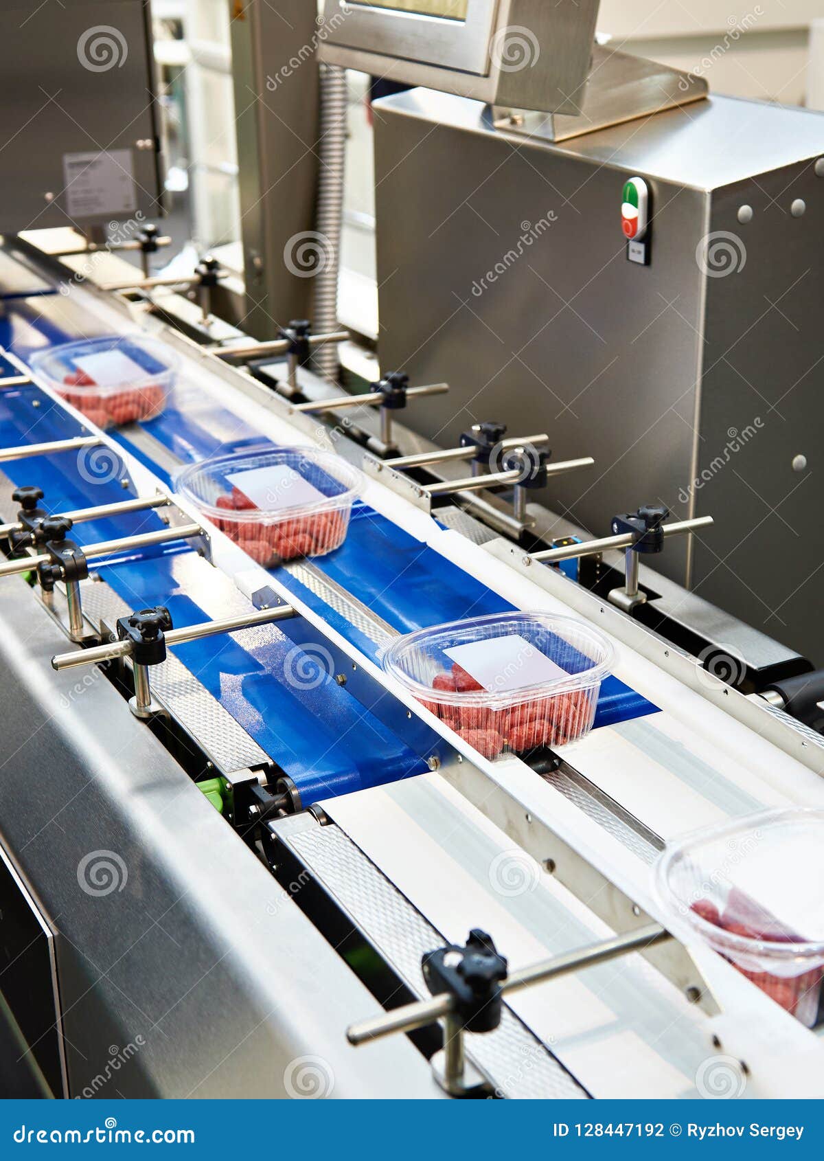 Plastic Container Packaging System Stock Photo - Image of line ...