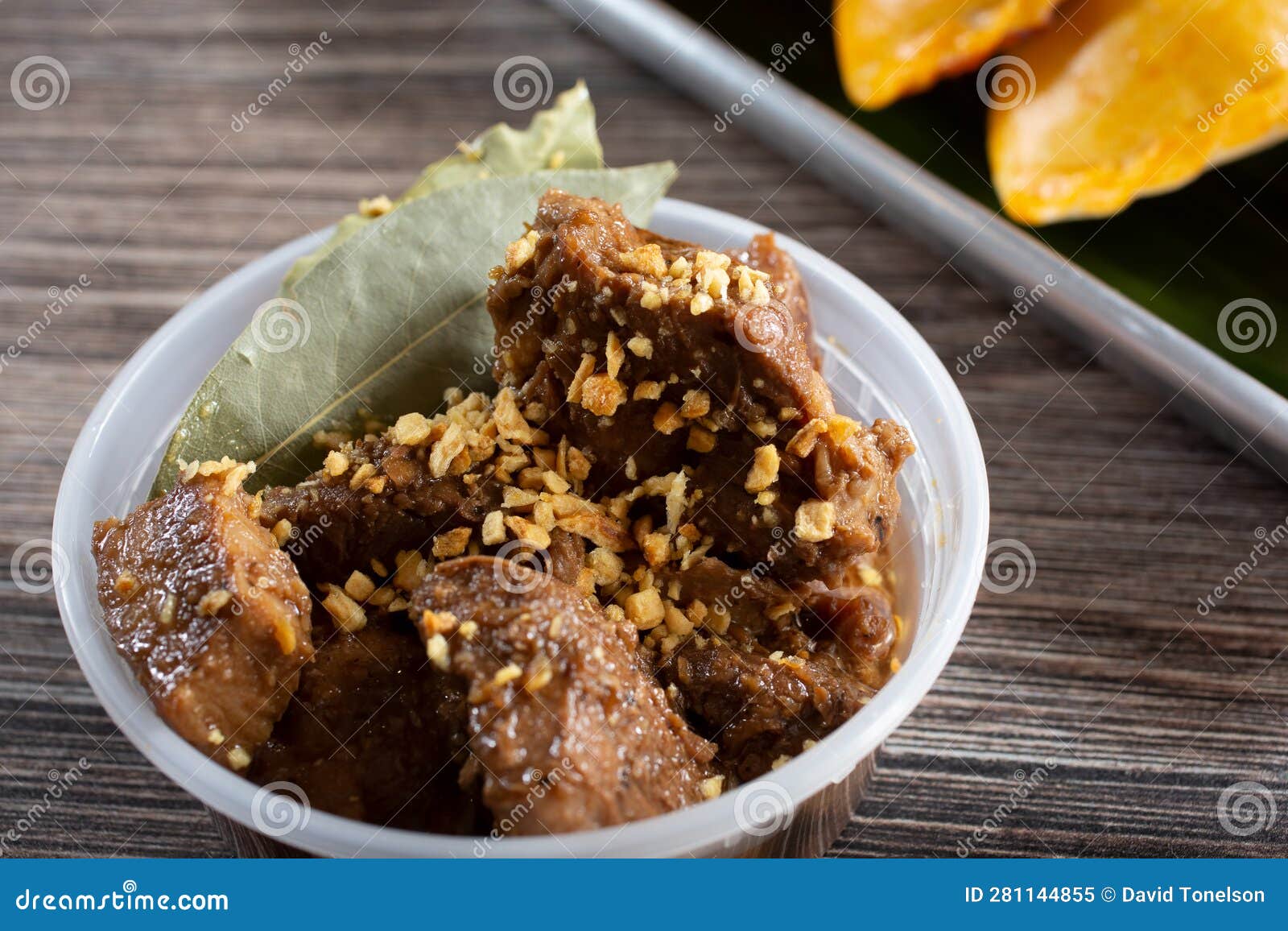 Plastic Container of Pork Adobo, Filipino Food Stock Image - Image of ...