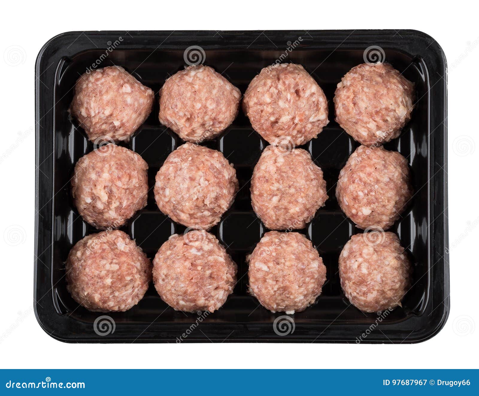 Meatballs Set, Isolated On A White Background. Meatballs With Tomato ...