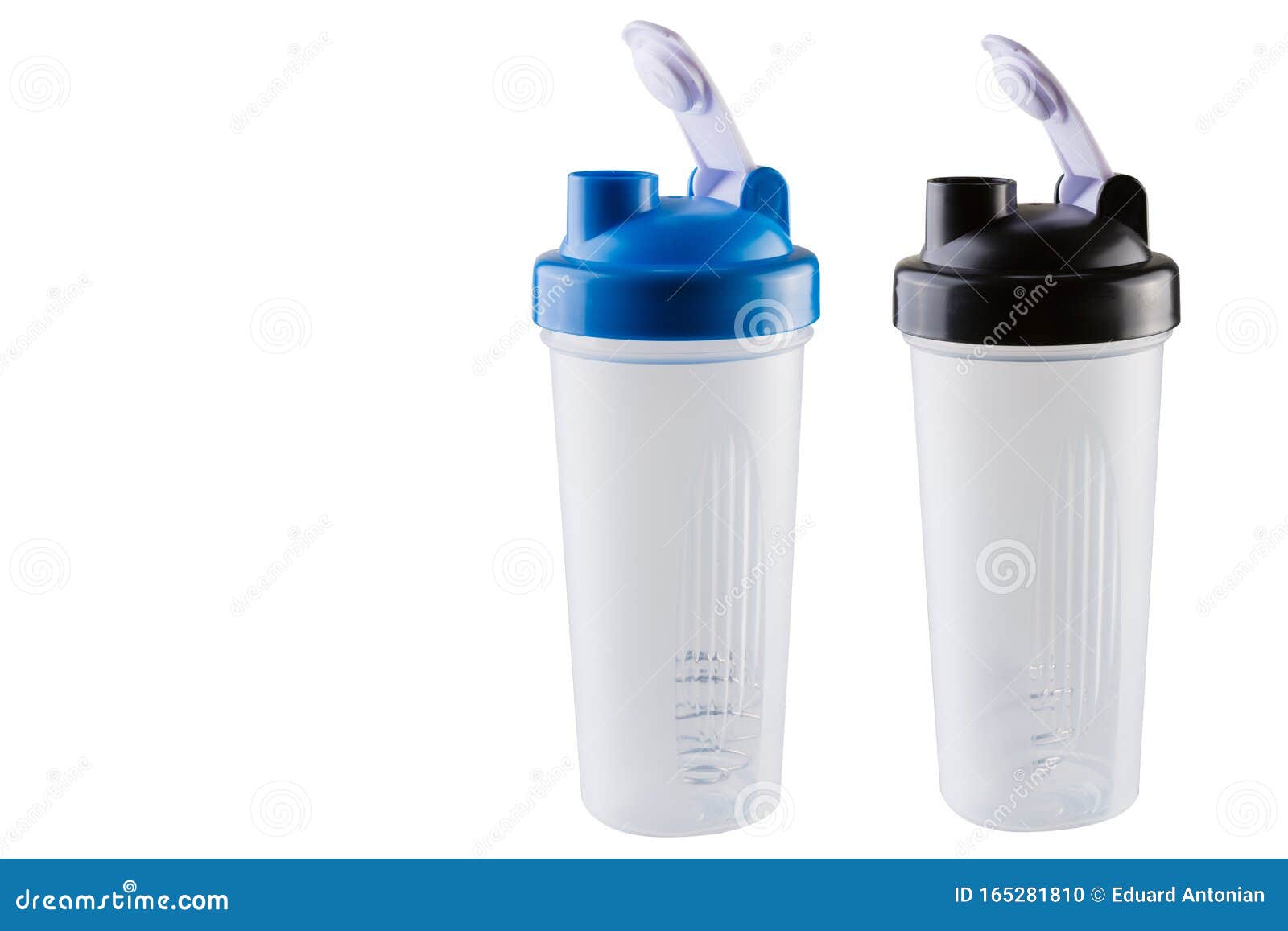 Plastic Container - a Shaker with a Blue Cap, on a White Background, a ...
