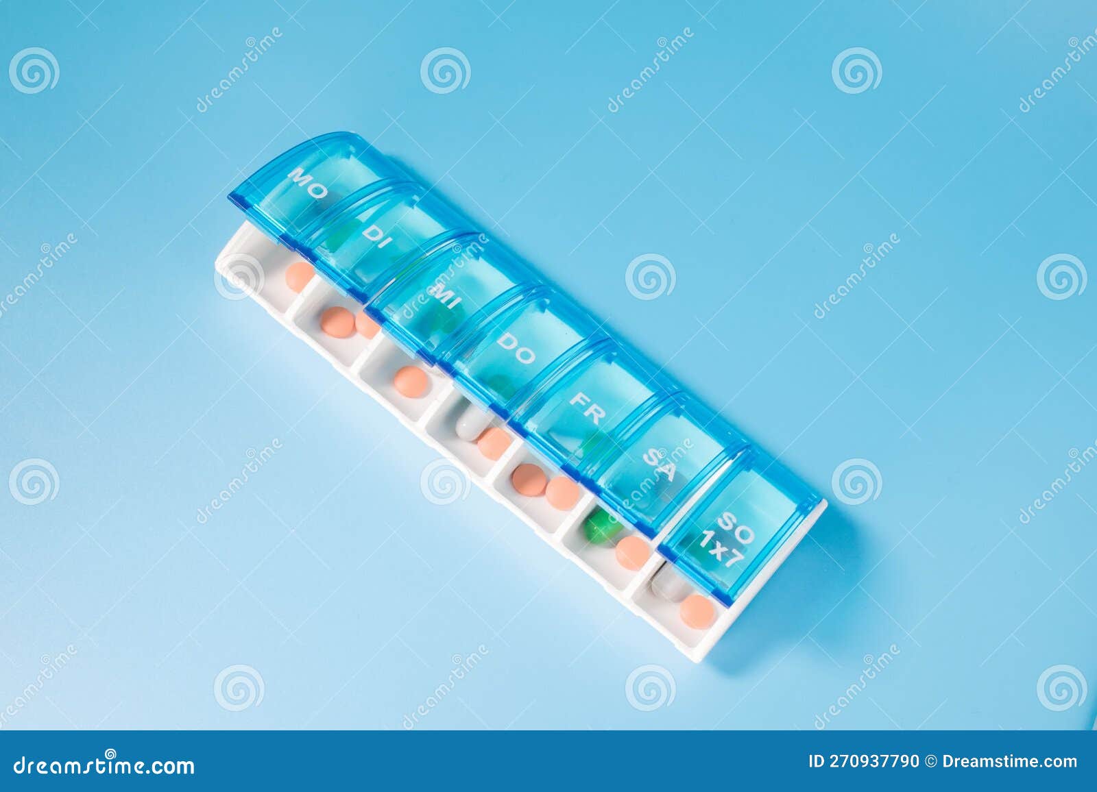 Plastic Container for Storing Pills. Organization of Storage of Tablets ...