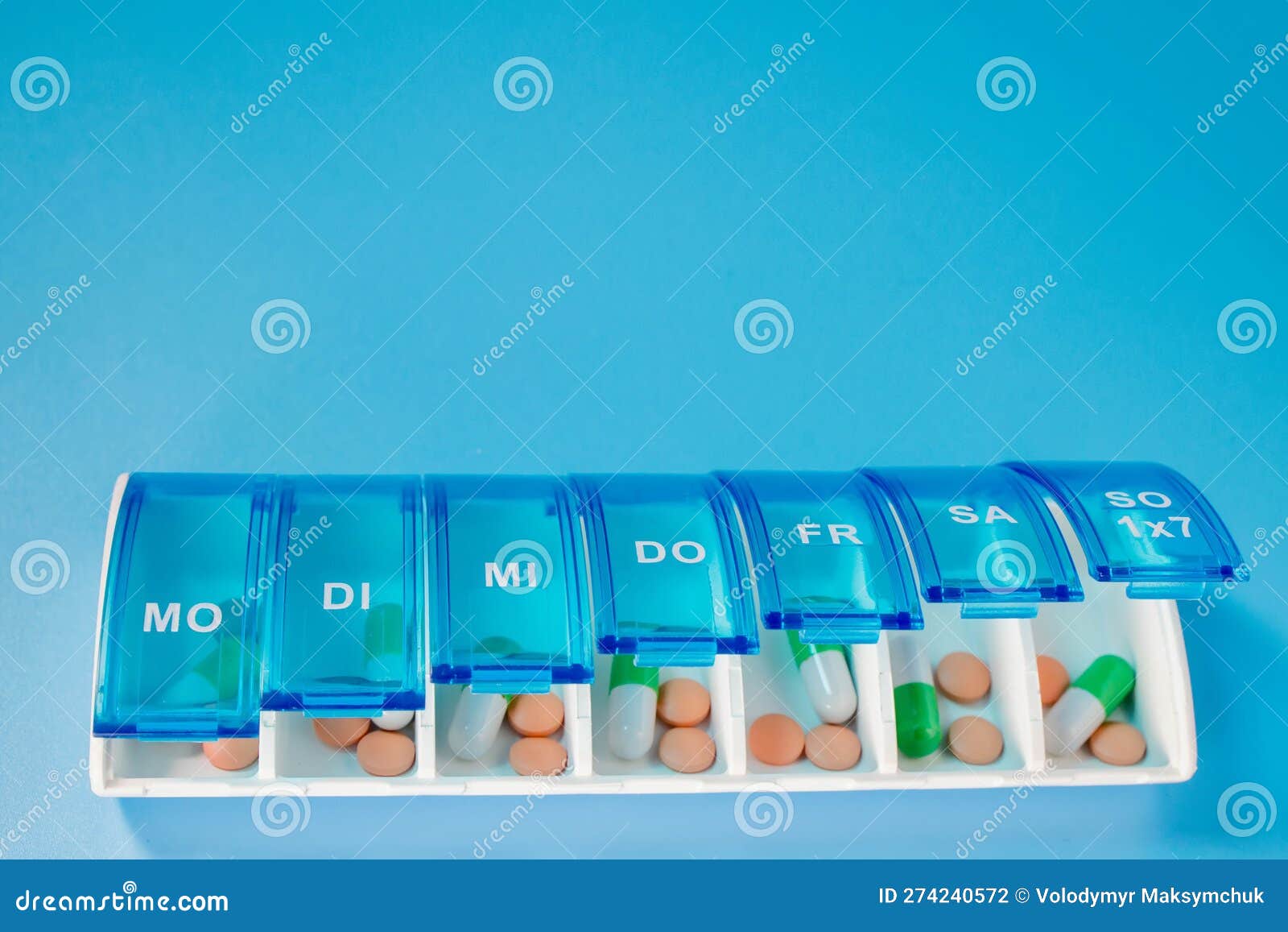 Plastic Container for Storing Pills. Organization of Storage of Tablets ...