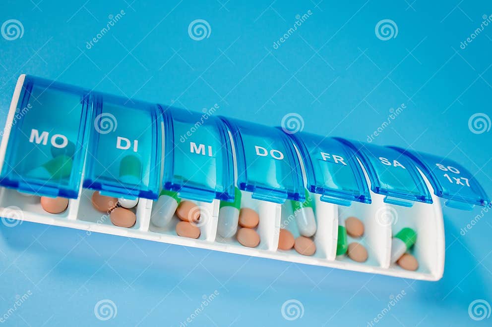 Plastic Container for Storing Pills. Organization of Storage of Tablets ...