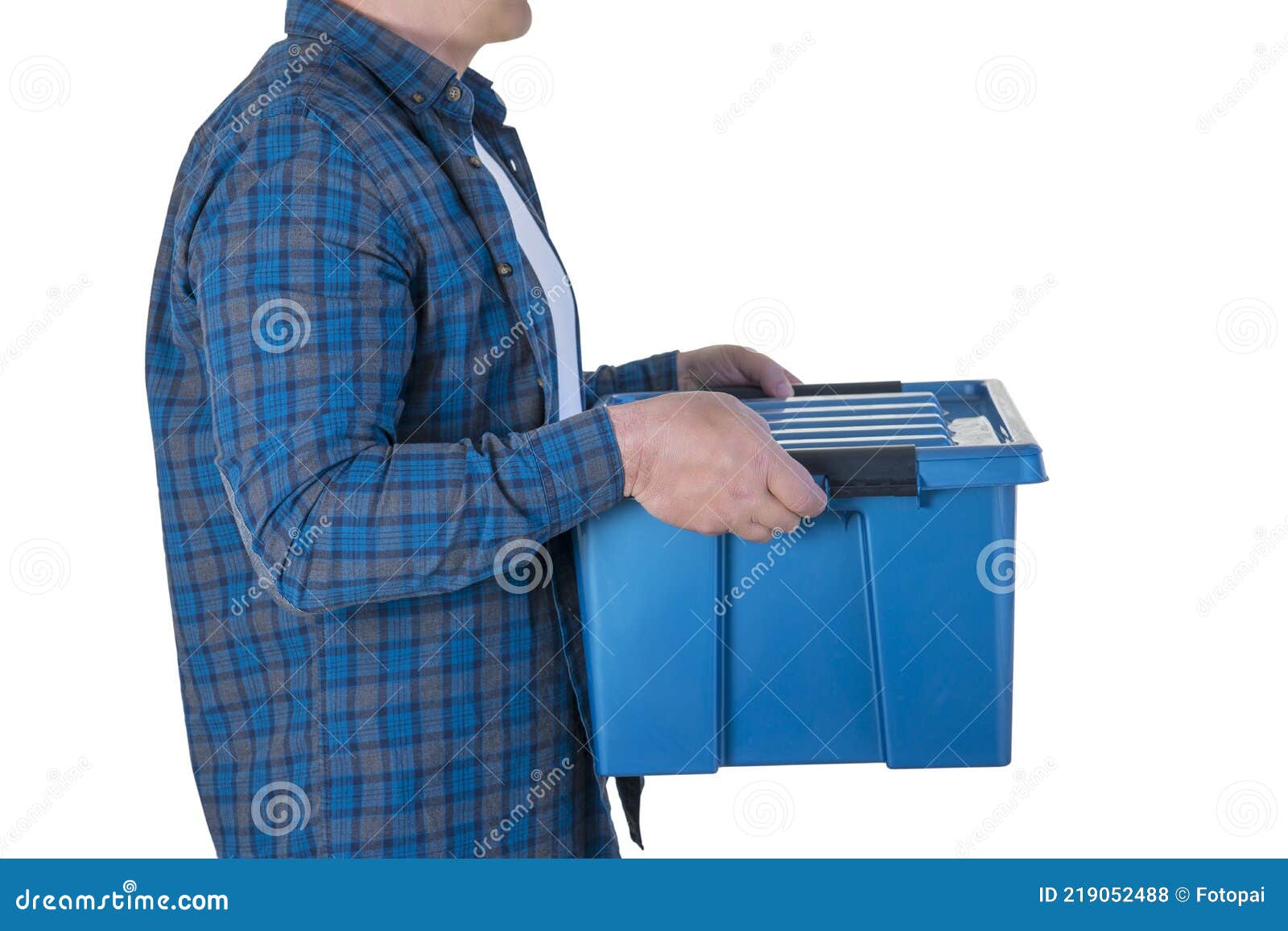 Plastic Container for Things Stock Photo - Image of carrying, male ...