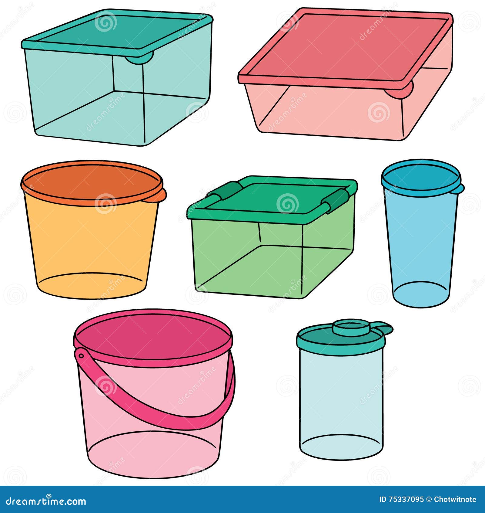 Plastic container stock vector. Illustration of insert - 75337095