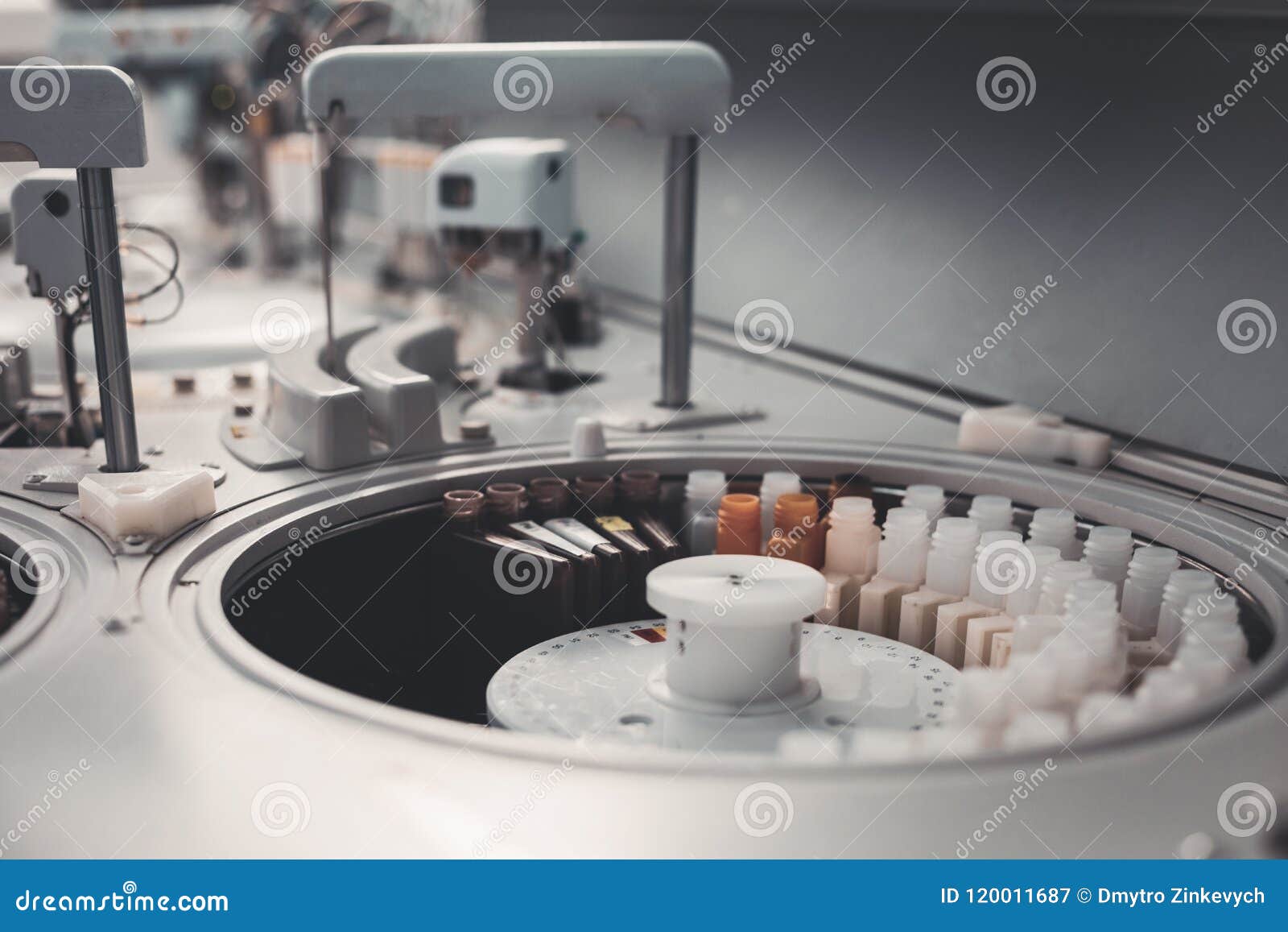 Plastic Containers for Analyses Stock Image - Image of device ...